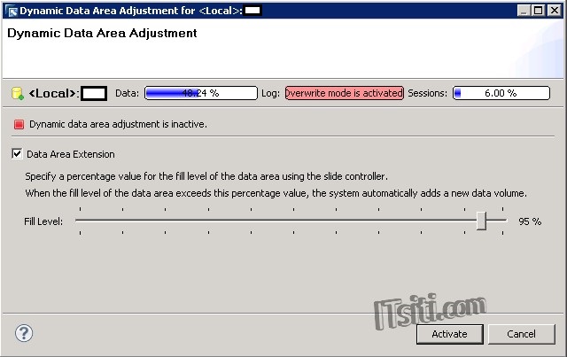 How to Automatically Add MaxDB Data Area